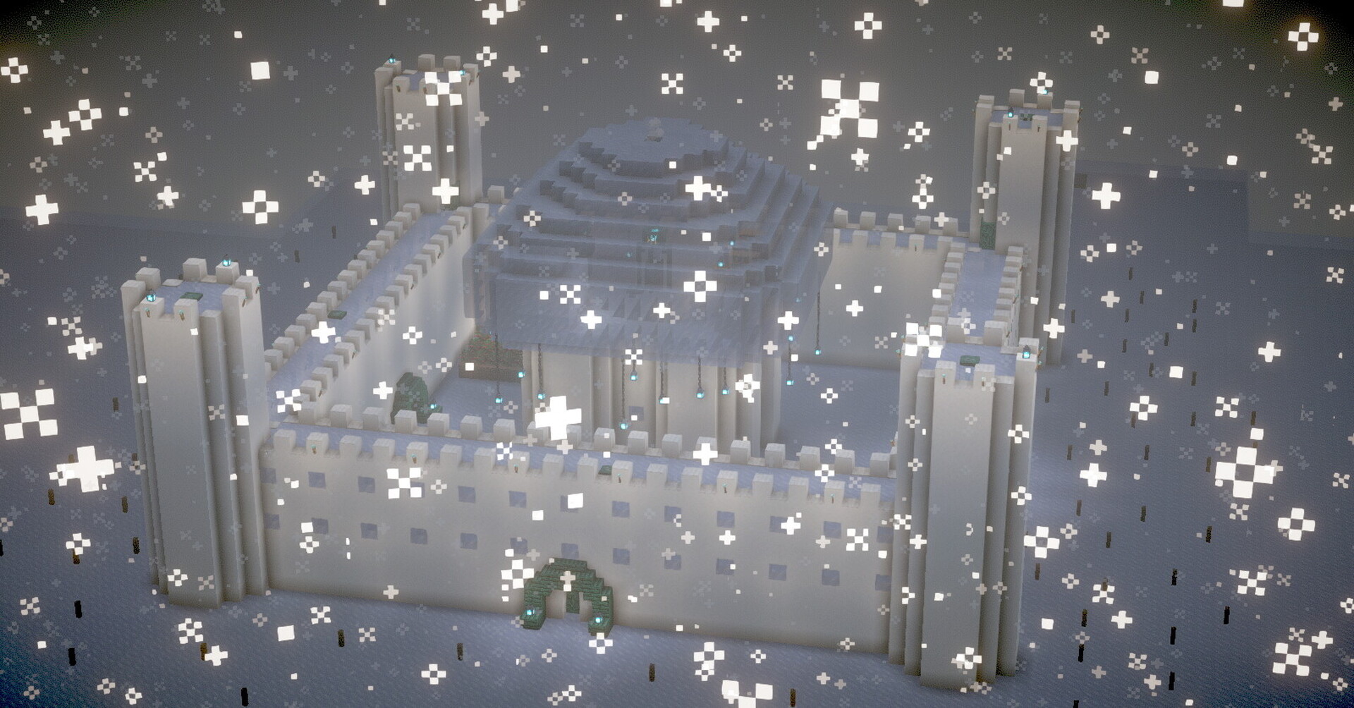 Frozen Snow Castle | Snow survival map Minecraft Map