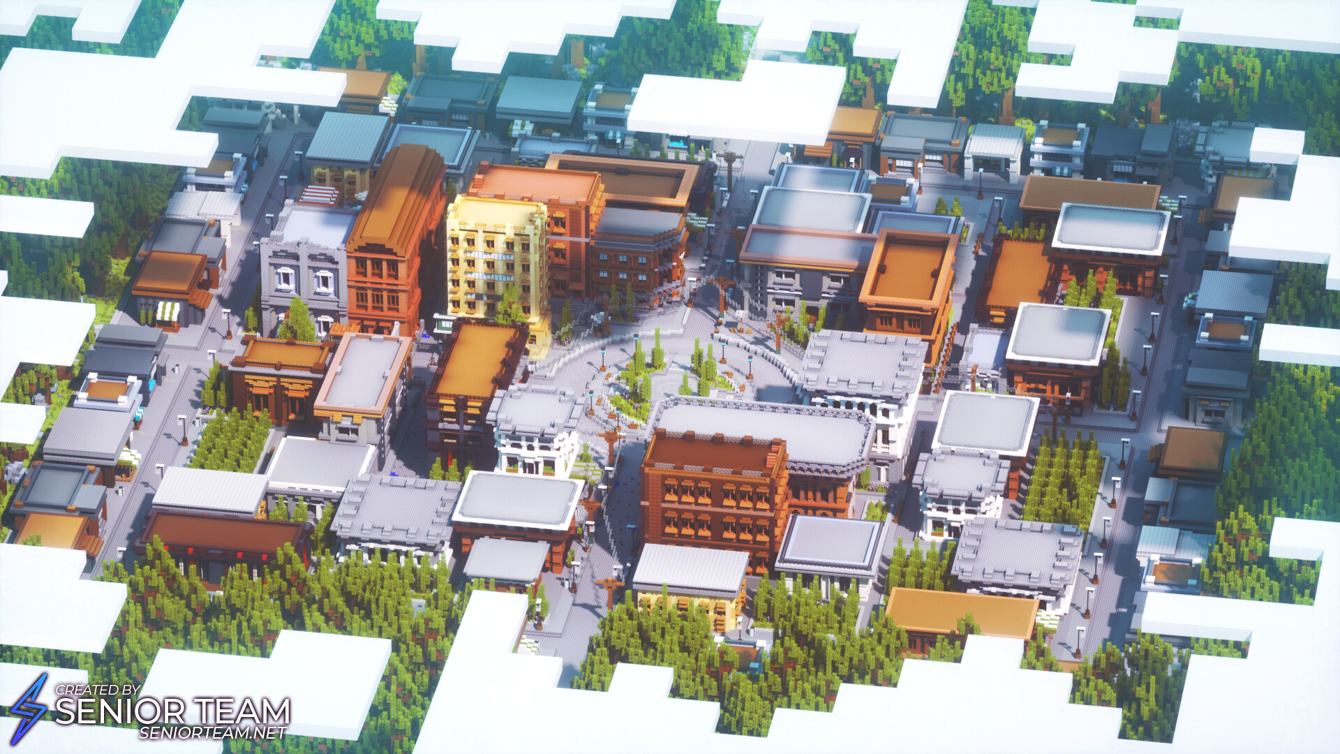 Town Square Hub Minecraft Map
