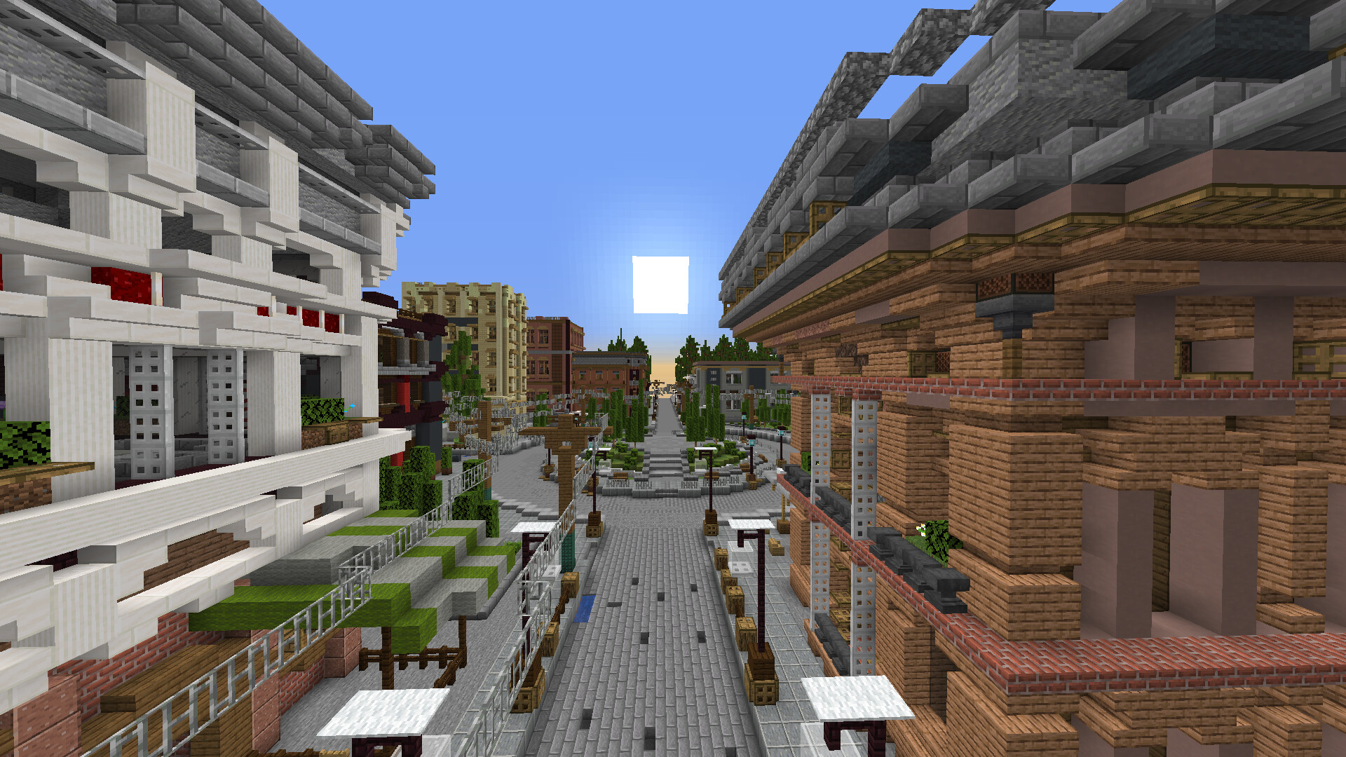 Town Square Hub Minecraft Map