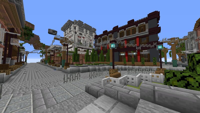 Town Square Hub Minecraft Map