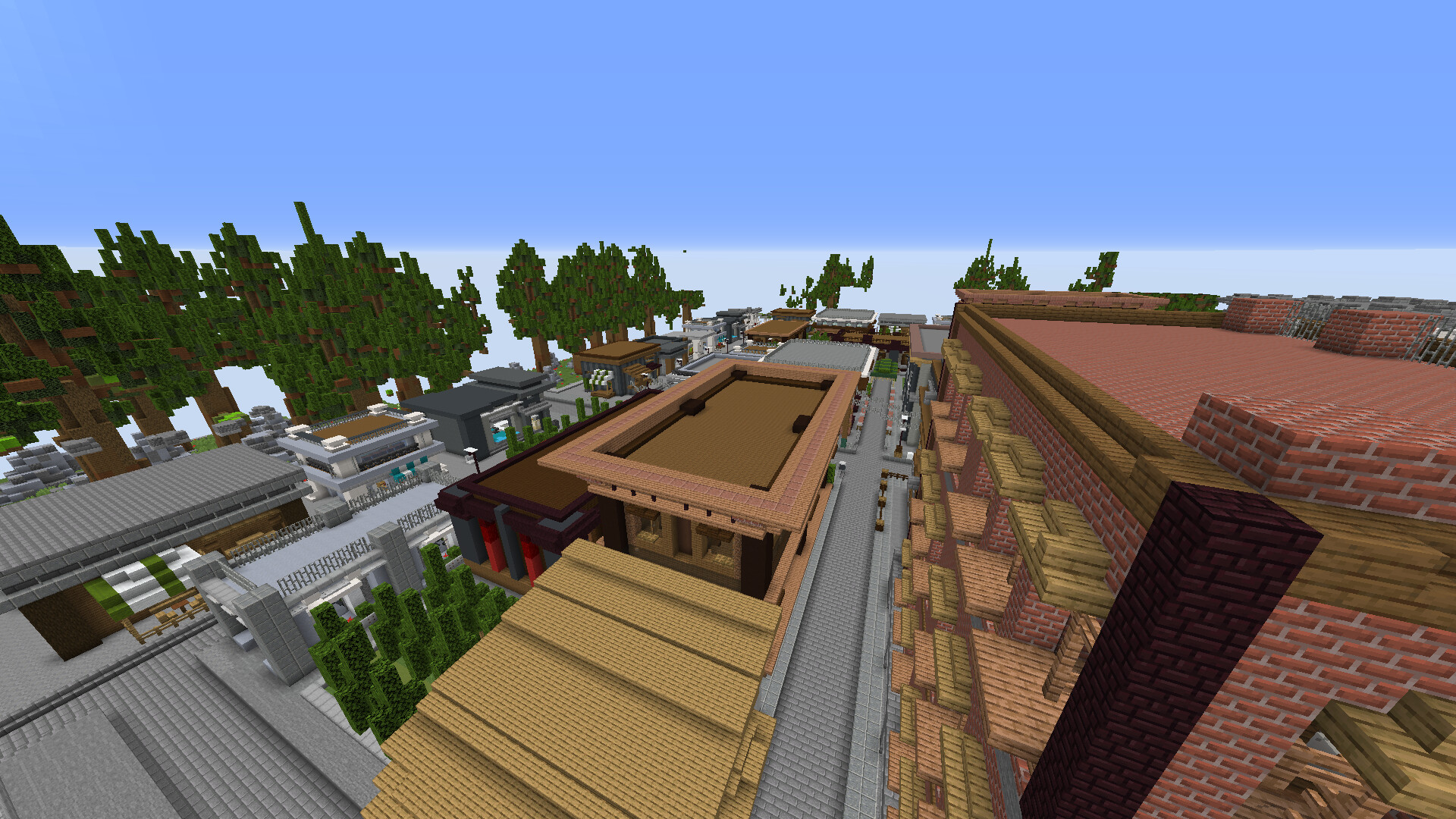 Town Square Hub Minecraft Map