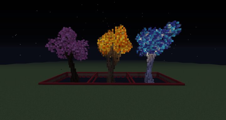 Colored Trees: Pink/Orange/Blue Minecraft Map