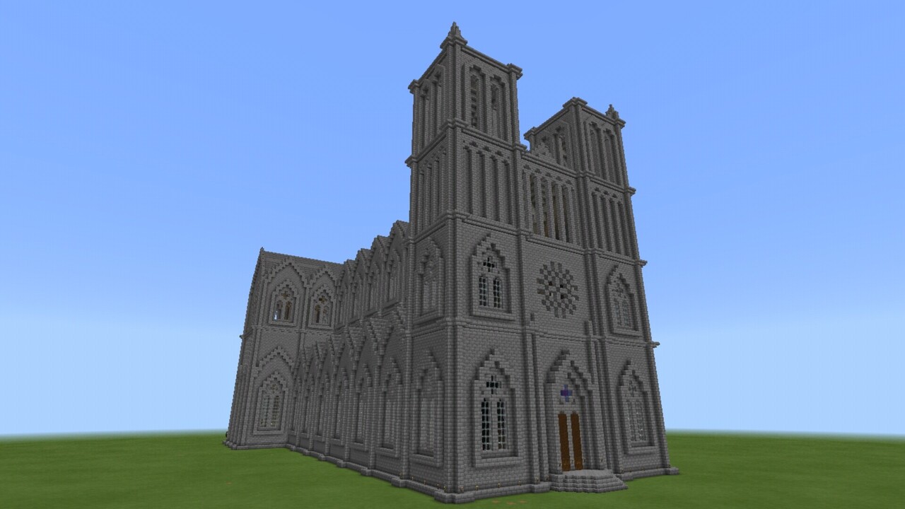 Simple Cathedral in Gothic Style Minecraft Map