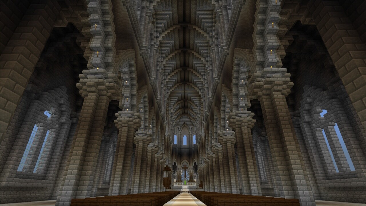 Simple Cathedral in Gothic Style Minecraft Map