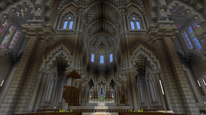 Simple Cathedral in Gothic Style Minecraft Map