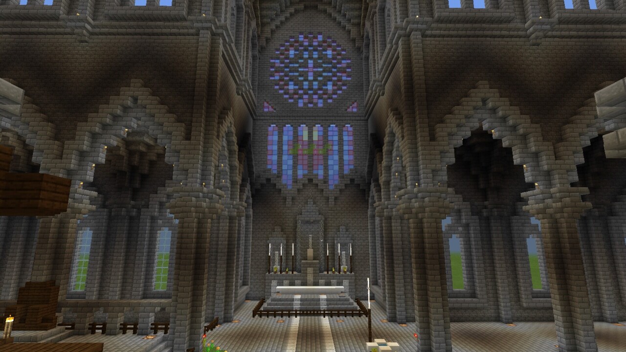 Simple Cathedral in Gothic Style Minecraft Map