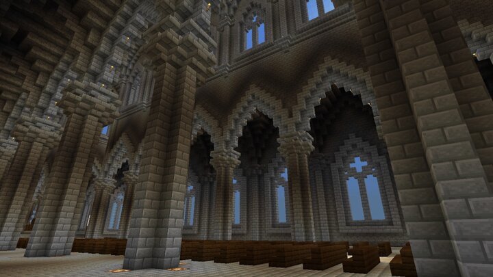 Simple Cathedral in Gothic Style Minecraft Map