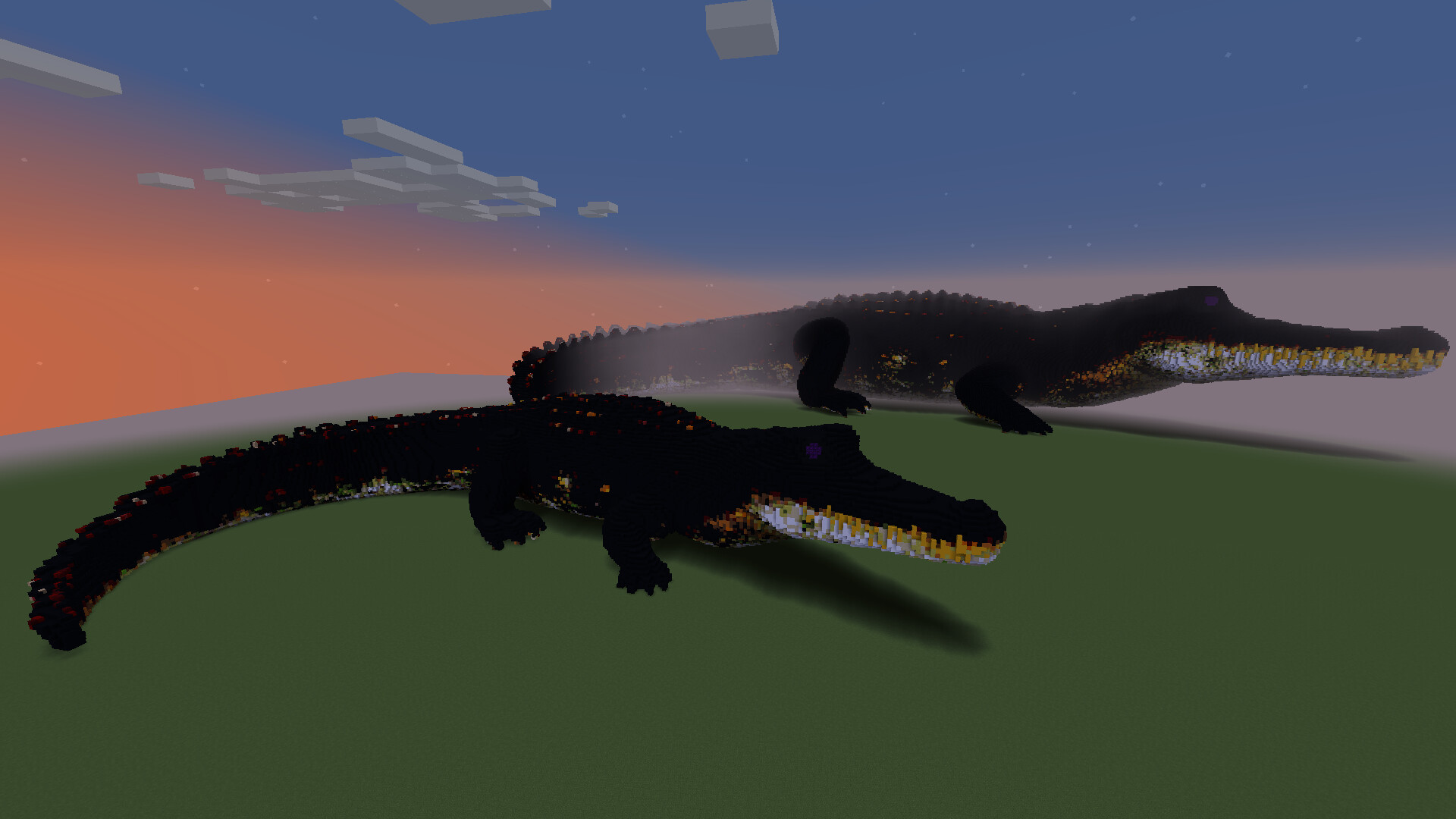 Alligator Statue in two different sizes Minecraft Map