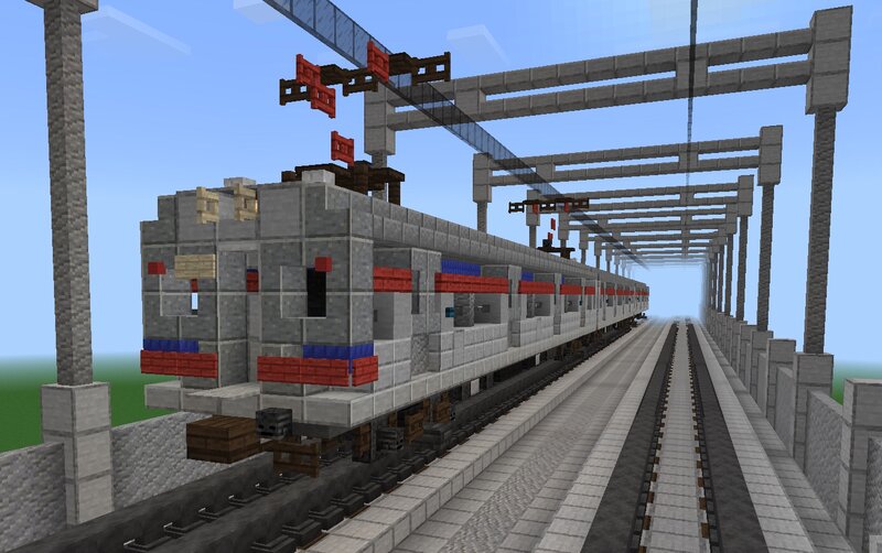 [1.5:1] CPTM Budd Mafersa 1400 Series Commuter Train Minecraft Map
