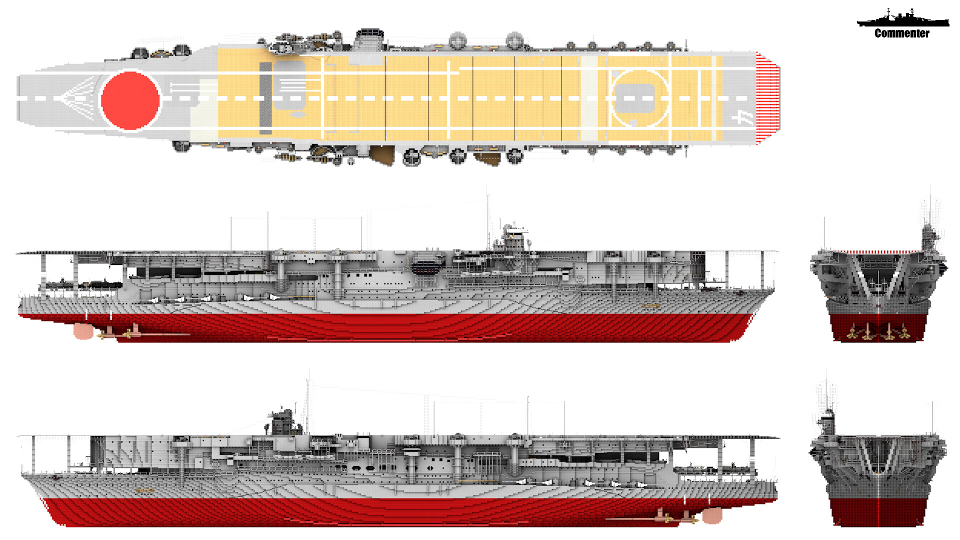 IJN Kaga 2:1 Scale Minecraft Map
