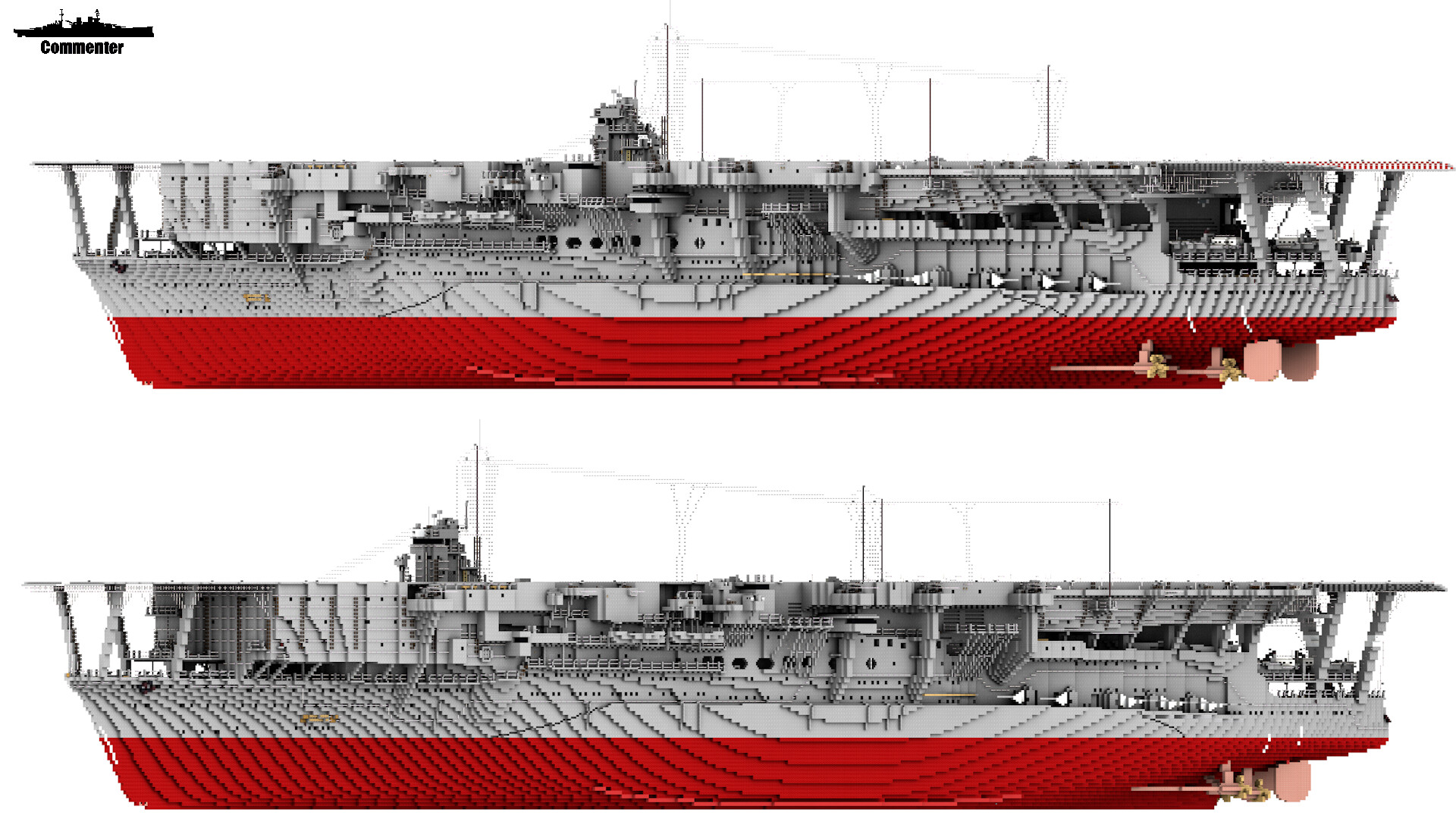 IJN Kaga 2:1 Scale Minecraft Map