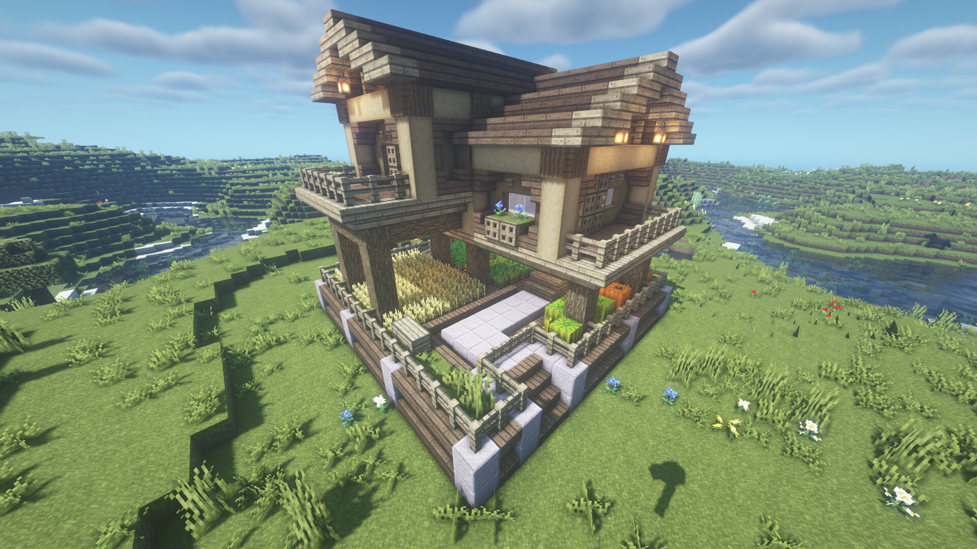 One Chunk Starter Base Minecraft Map