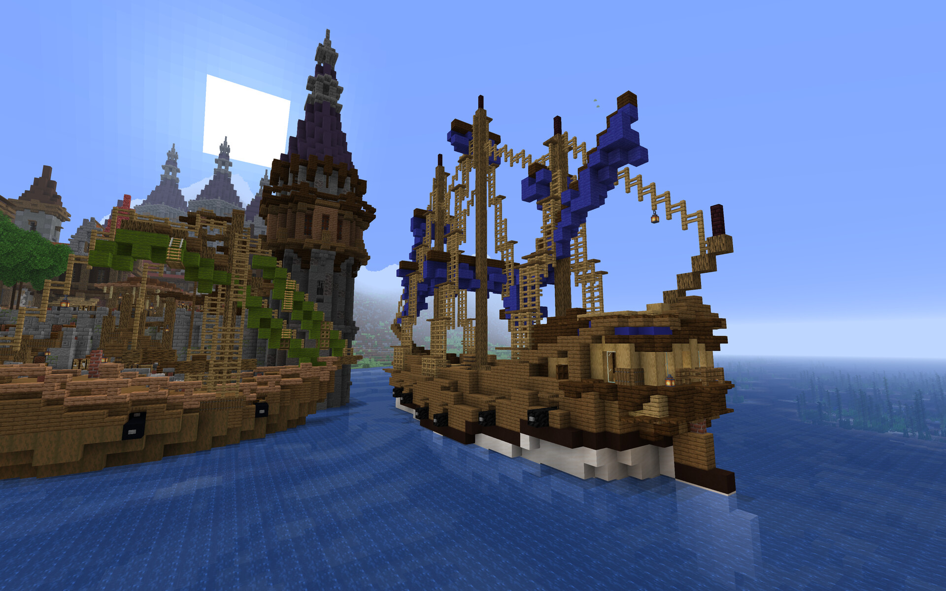 Fantasy Harbour city in minecraft 1.15 Minecraft Map
