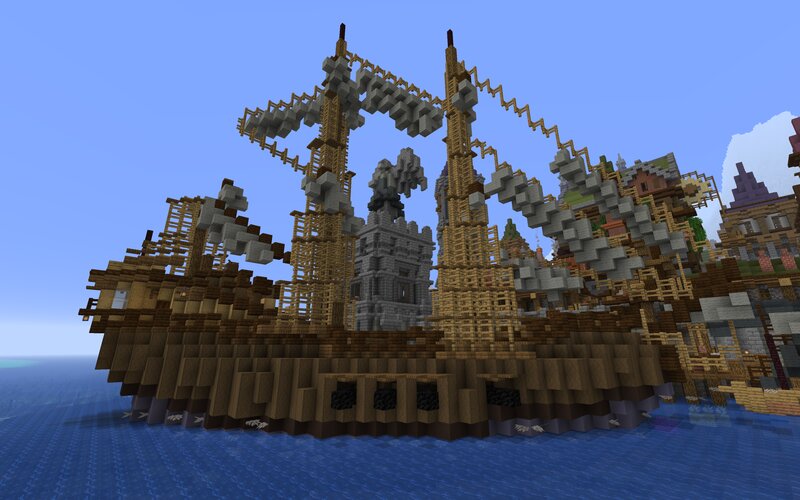 Fantasy Harbour city in minecraft 1.15 Minecraft Map