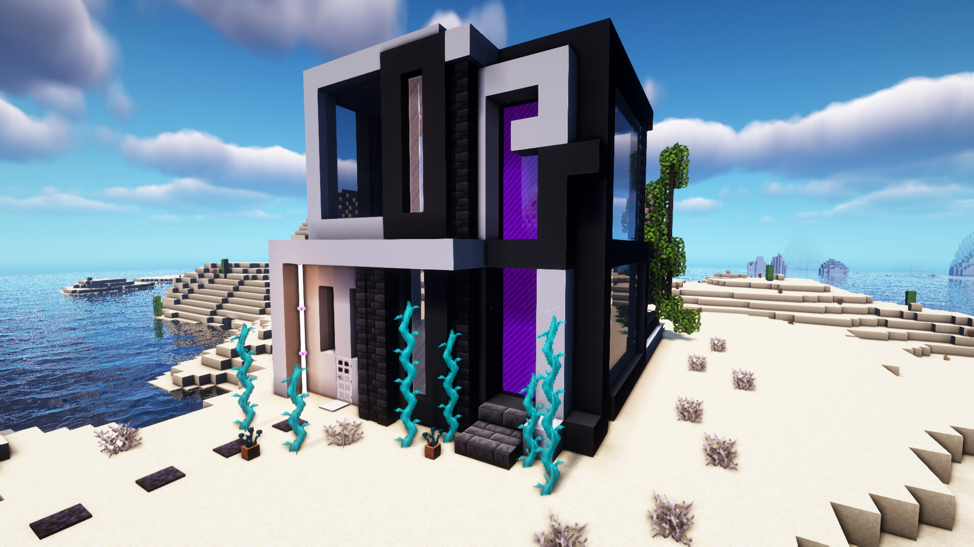 How to: Modern House + Nether Portal 1.17.1 Minecraft Map