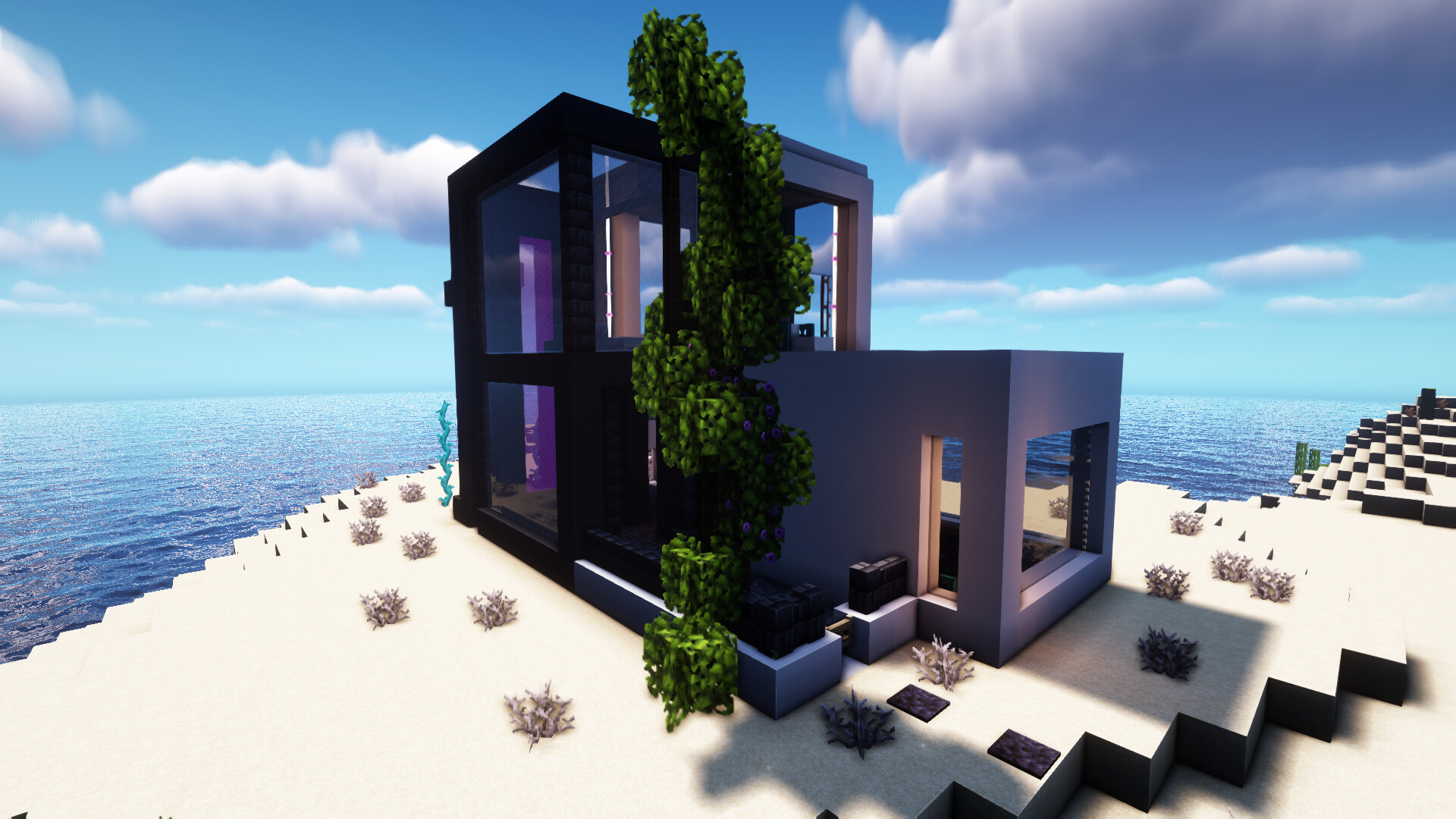 How to: Modern House + Nether Portal 1.17.1 Minecraft Map