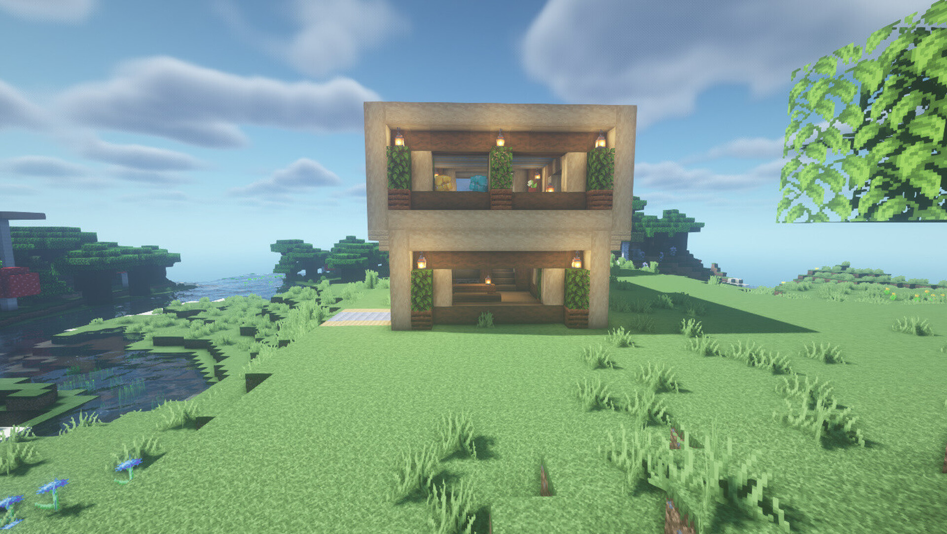 Modern Wooden House #2 (For Java & Bedrock) Minecraft Map