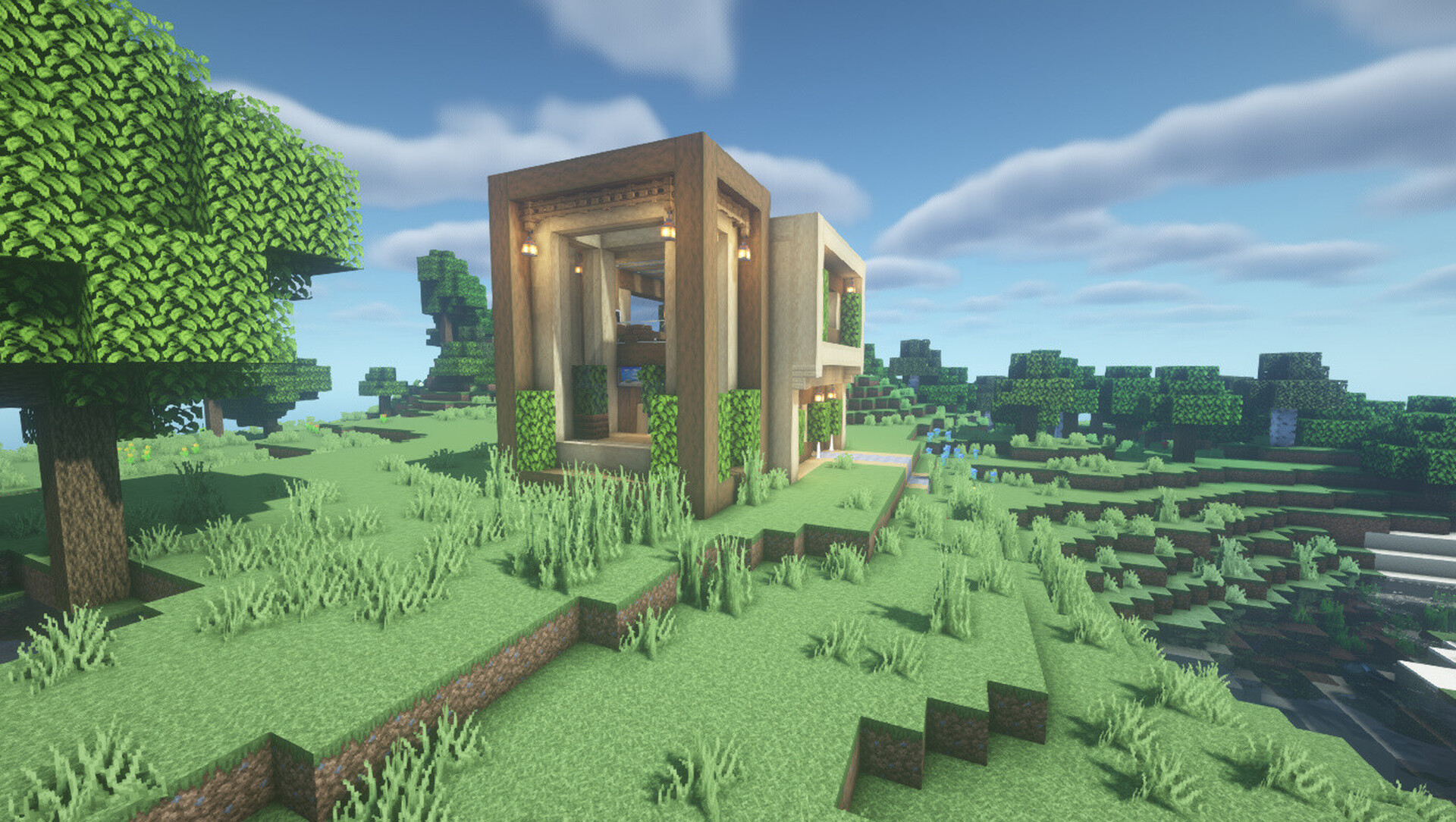 Modern Wooden House #2 (For Java & Bedrock) Minecraft Map