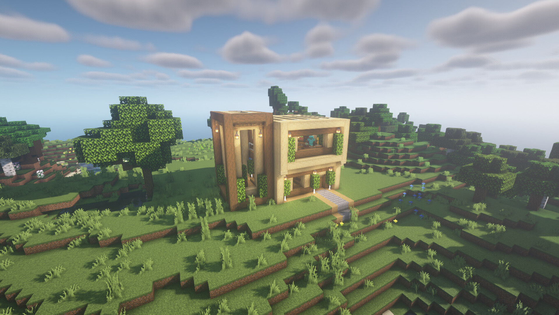 Modern Wooden House #2 (For Java & Bedrock) Minecraft Map