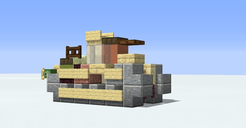 Renault FT-17 - 1.5:1 scale WW1 French Tank Minecraft Map