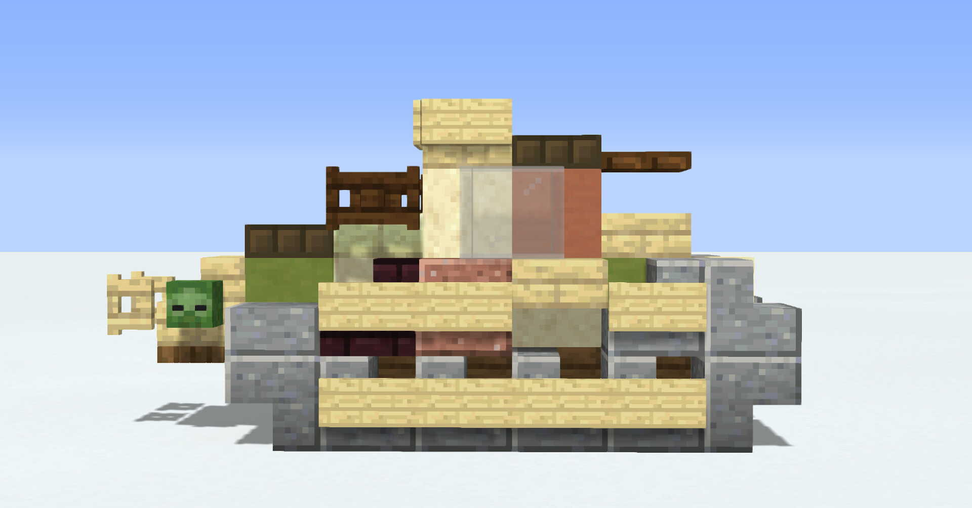 Renault FT-17 - 1.5:1 scale WW1 French Tank Minecraft Map