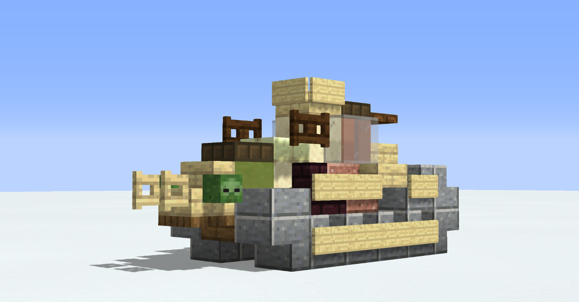 Renault FT-17 - 1.5:1 scale WW1 French Tank Minecraft Map