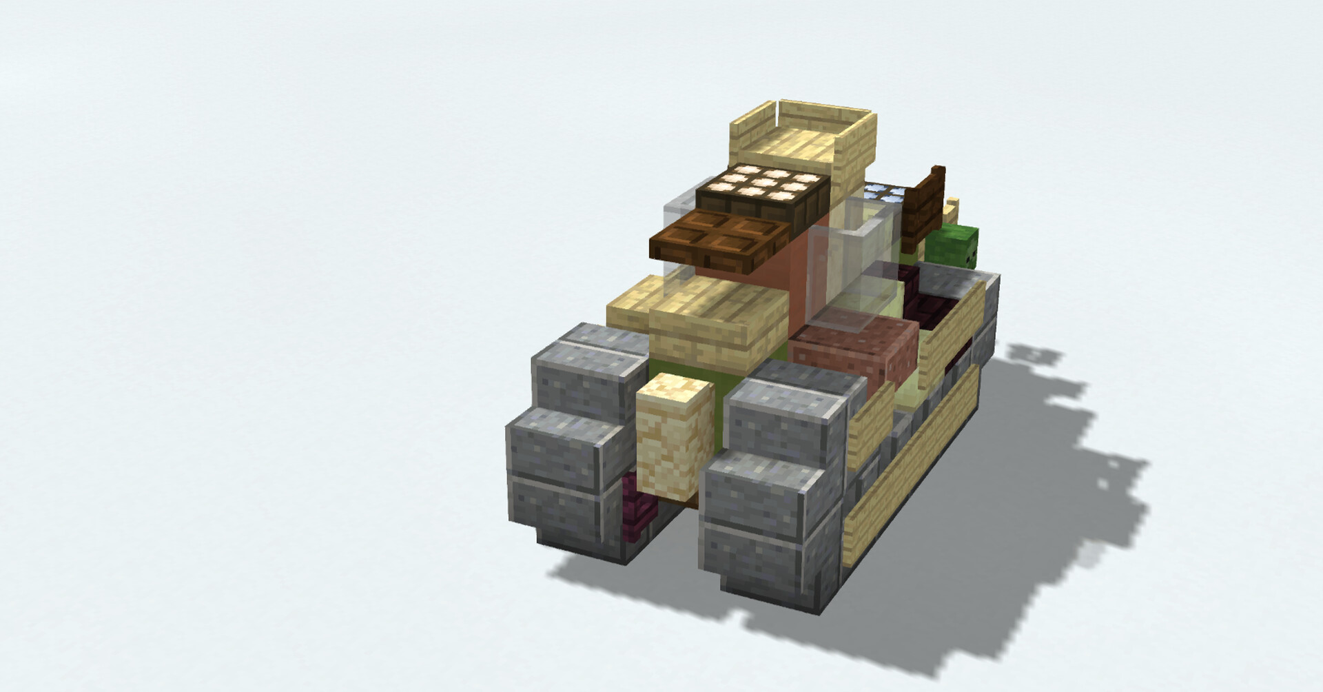 Renault FT-17 - 1.5:1 scale WW1 French Tank Minecraft Map