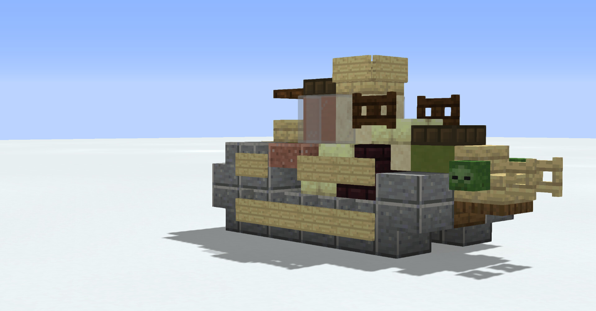 Renault FT-17 - 1.5:1 scale WW1 French Tank Minecraft Map