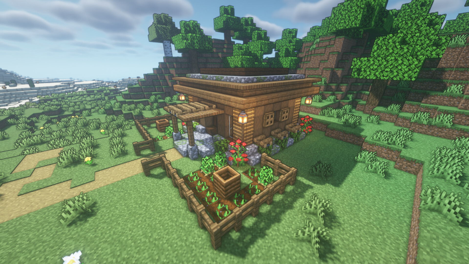 Simple Survival House [Java] and [Bedrock] Minecraft Map