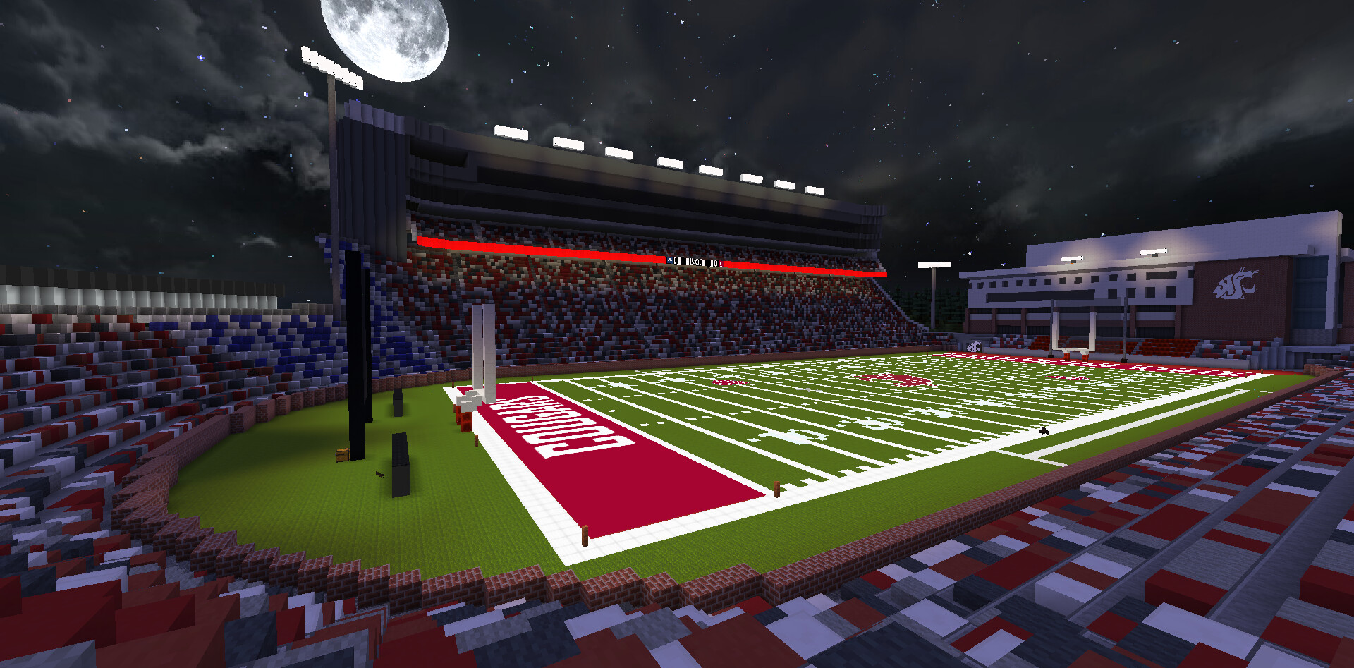 Martin Stadium - Washington State Cougars Stadium Build Minecraft Map
