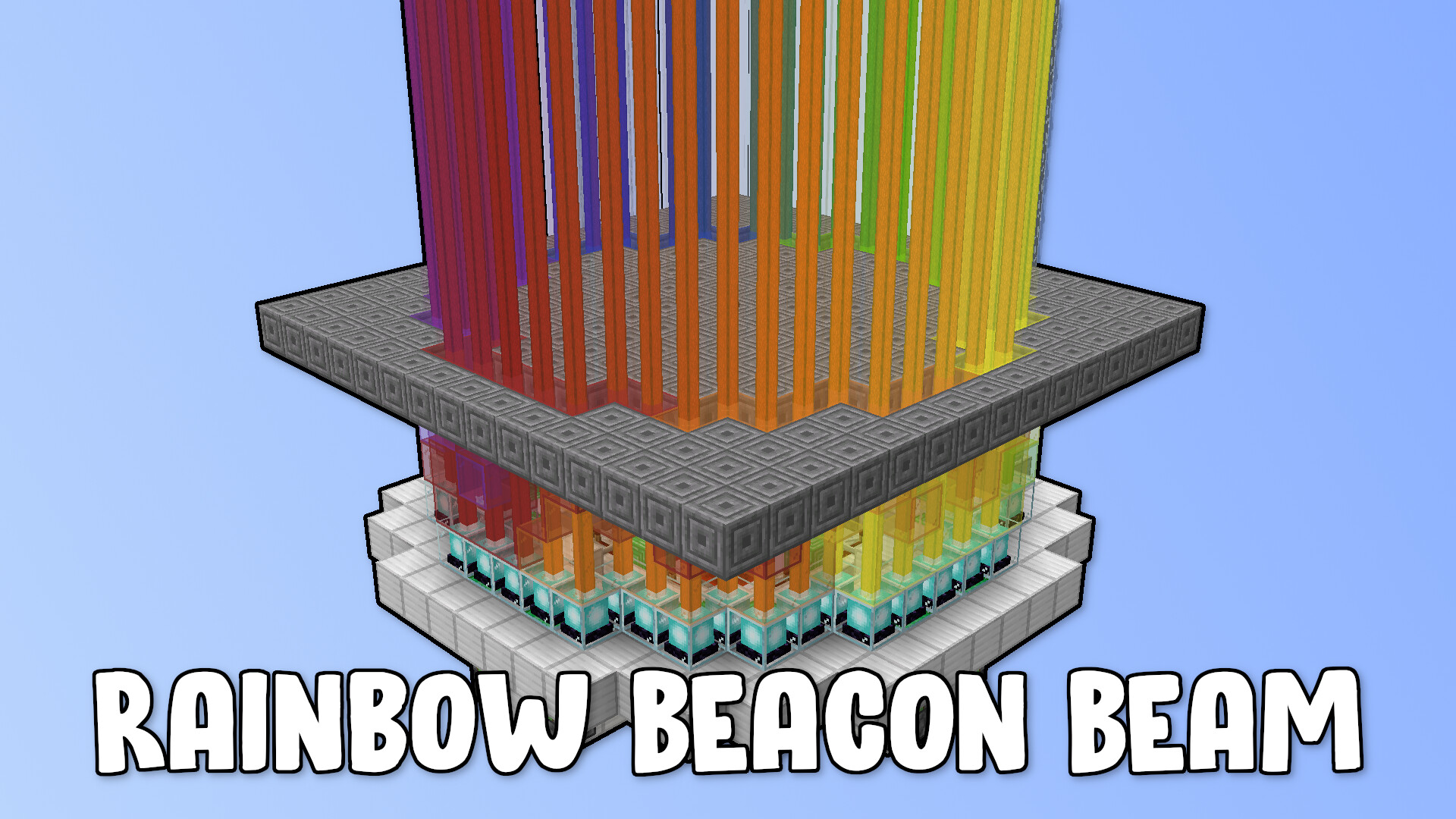 Rainbow Beacon Beam Minecraft Map