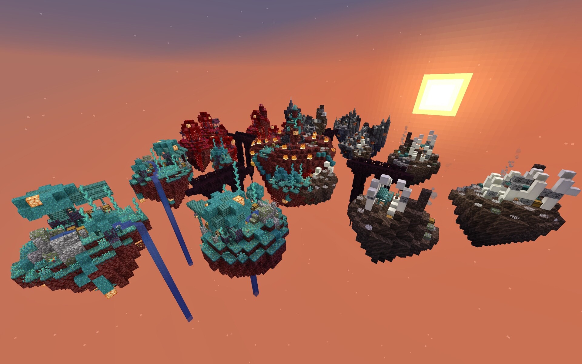 Skywars Nether Biomes Arena Minecraft Map