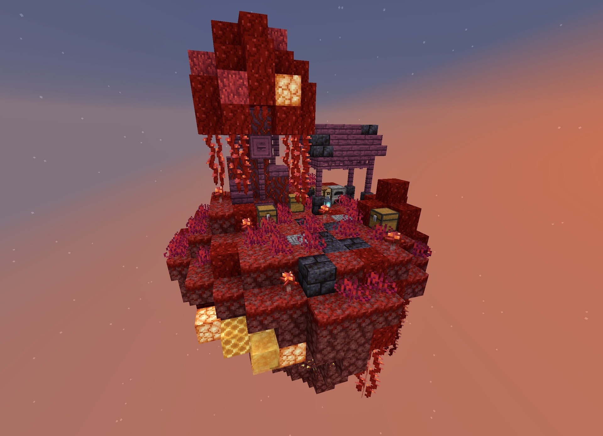 Skywars Nether Biomes Arena Minecraft Map