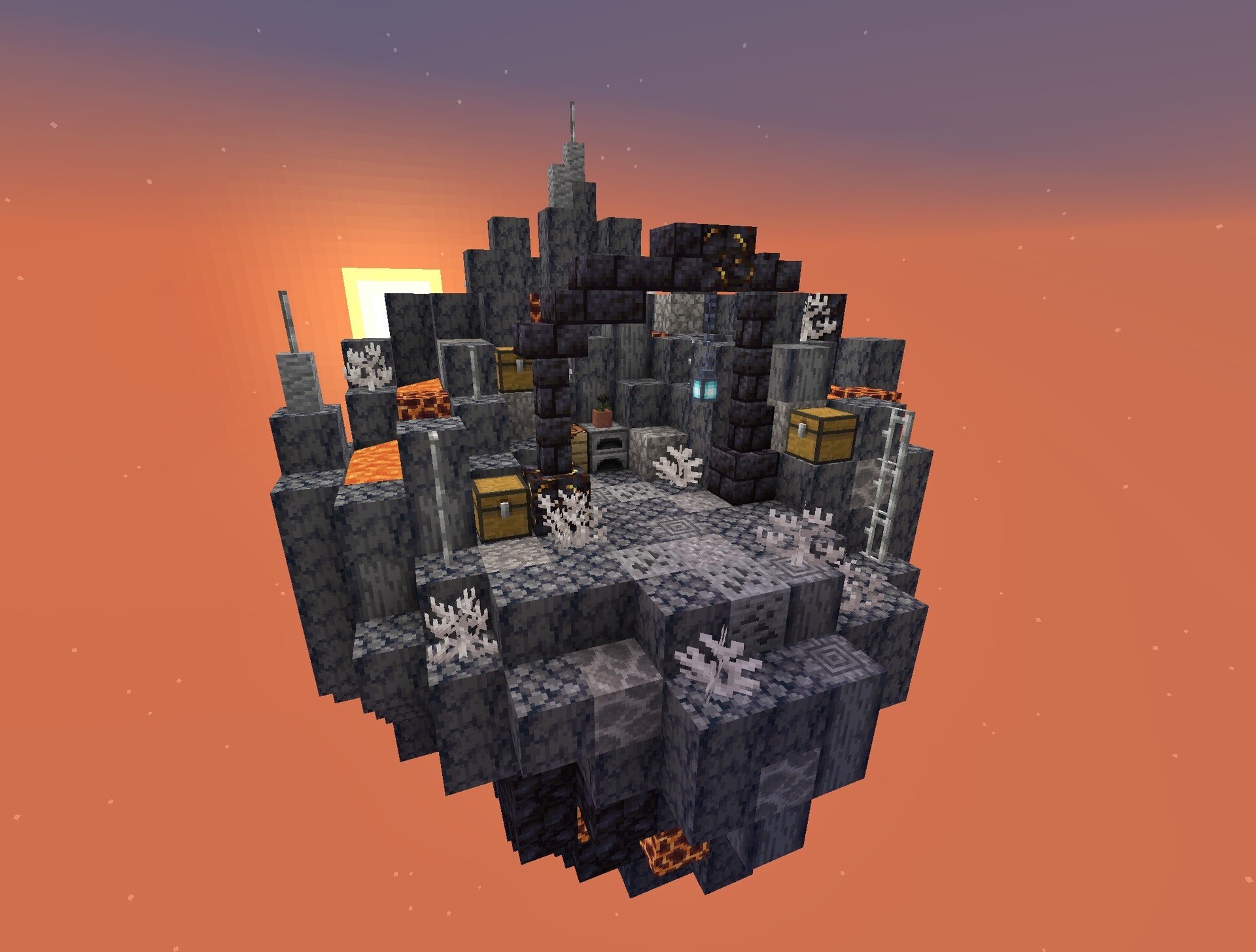 Skywars Nether Biomes Arena Minecraft Map