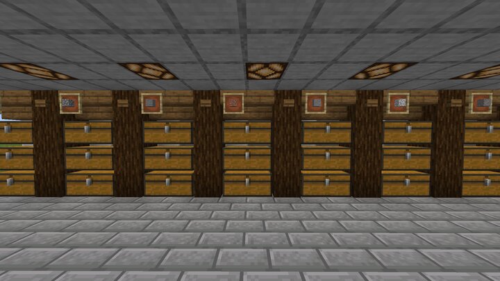 mass storage modular compact item sorter and Shulker loader Minecraft Map