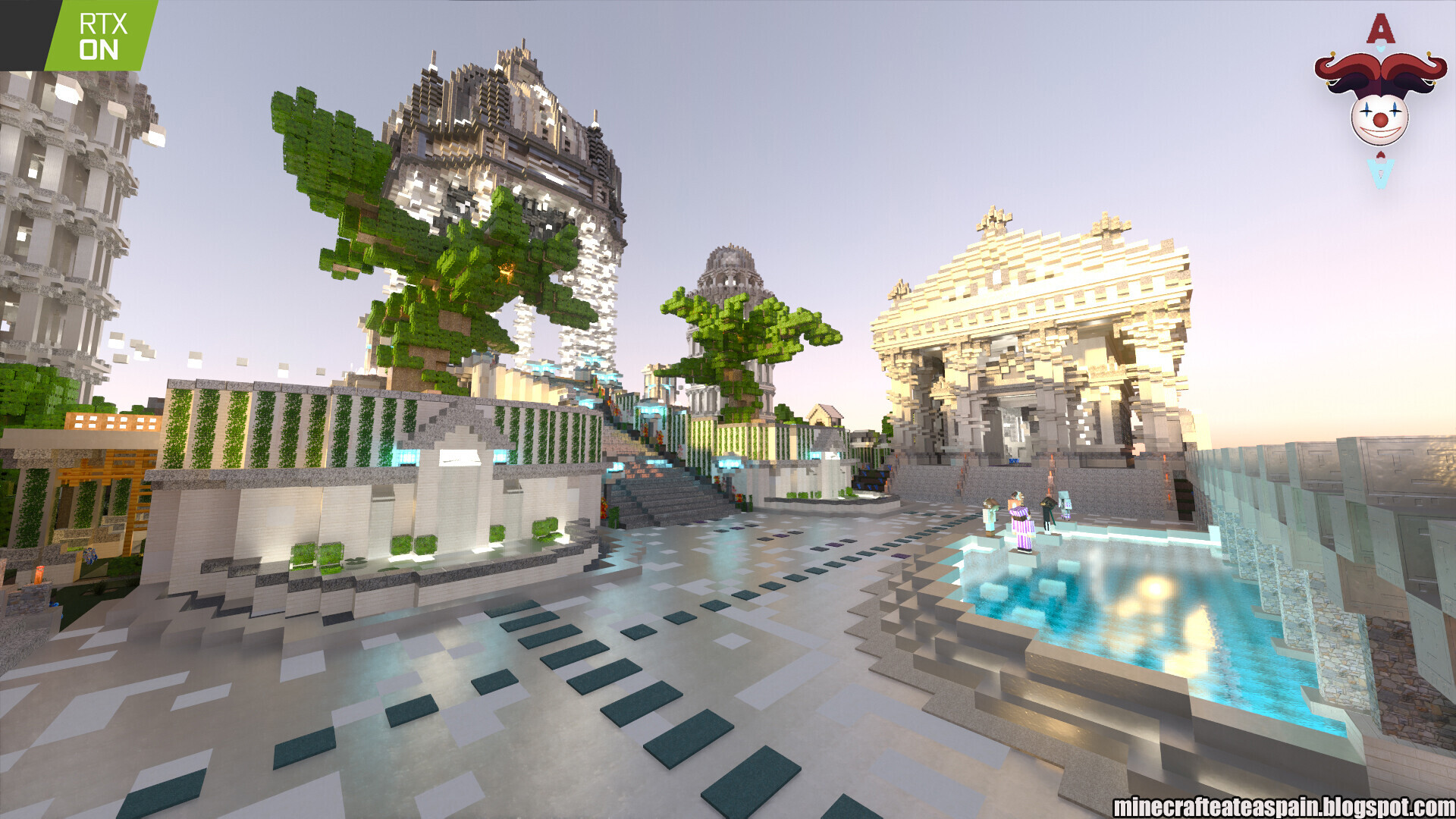 RTX: Main lobby of the official Minecraft Auronplay server. Minecraft Map