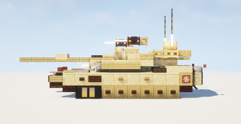 1.5:1 Scale M1A2 Abrams American Main Battle Tank Minecraft Map