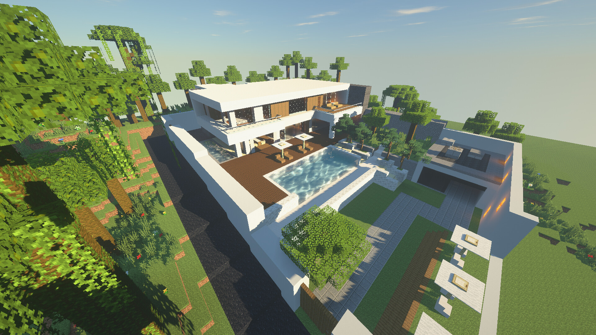 Modern Mansion 3 - Super Modern Mansion / Modern House Minecraft Map