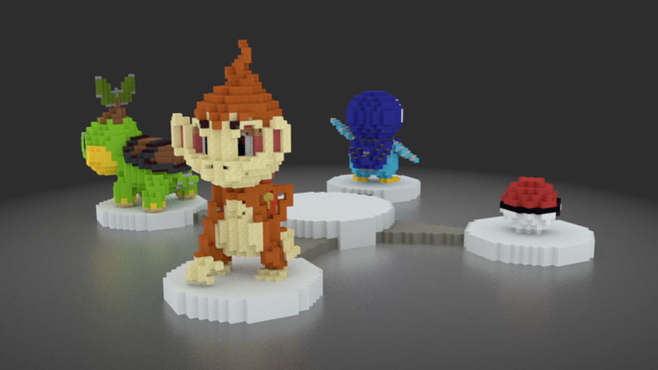 Starter Pokemon - Sinnoh & Unova Regions, Gens 4 & 5 Minecraft Map