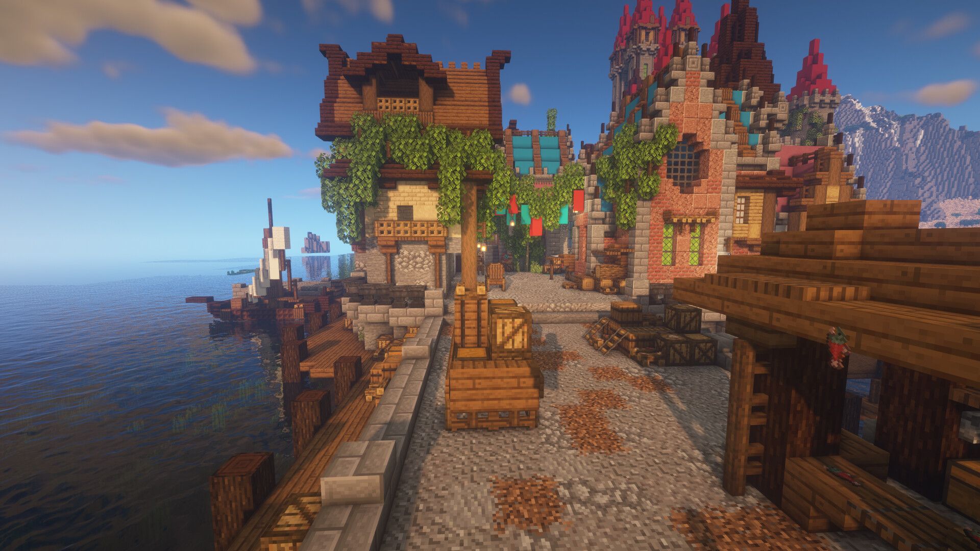Welcome to the town of Galwick and the castle of Galrog Minecraft Map
