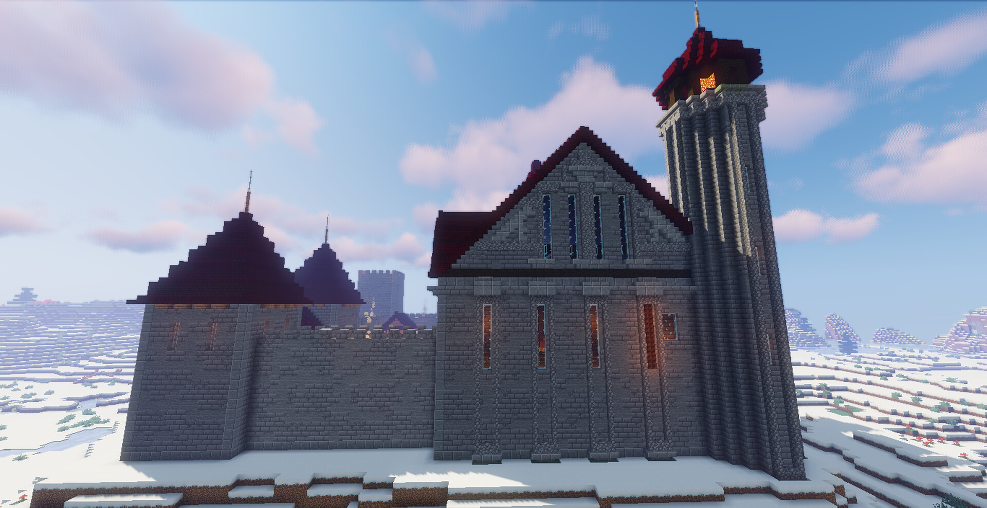 Winter Medieval Castle Minecraft Map