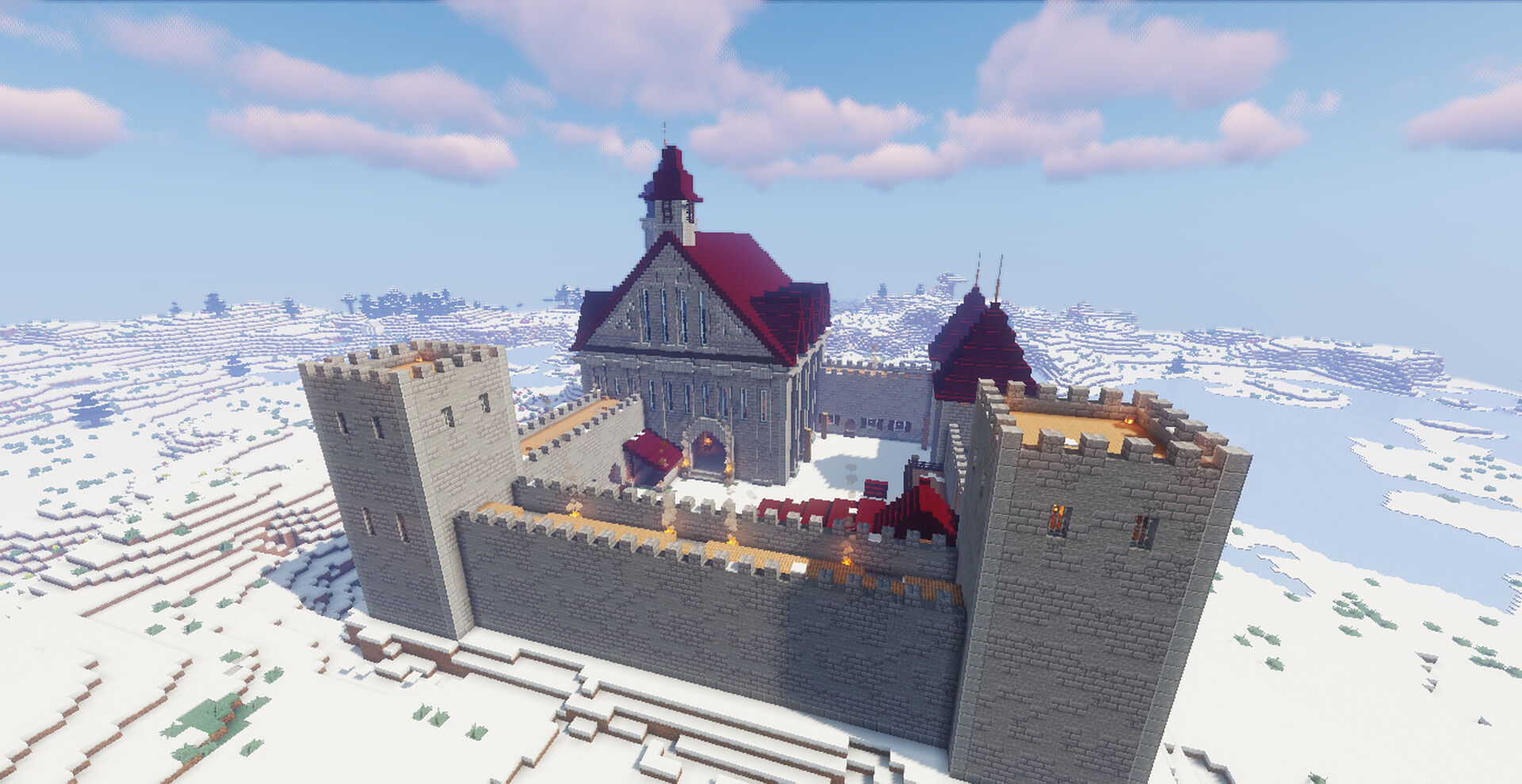 Winter Medieval Castle Minecraft Map