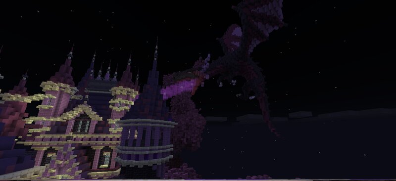 Fantasy Castle of the Mad King Vāléiré l END SPAWN Minecraft Map