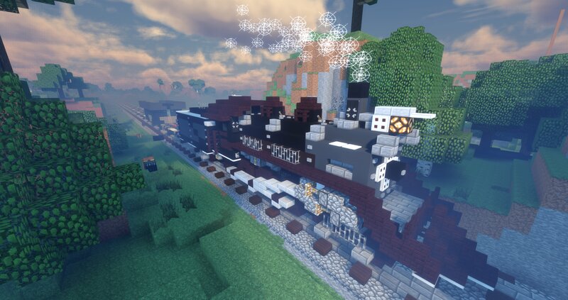 Steam train locomotive Minecraft Map
