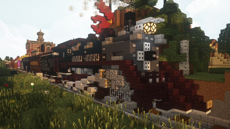 Steam train locomotive Minecraft Map