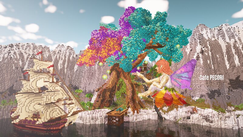 A village with fairies |NVIDIA Contest Entry Minecraft Map