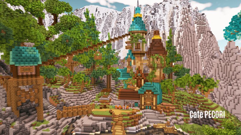 A village with fairies |NVIDIA Contest Entry Minecraft Map