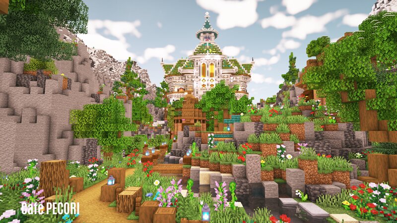 A village with fairies |NVIDIA Contest Entry Minecraft Map