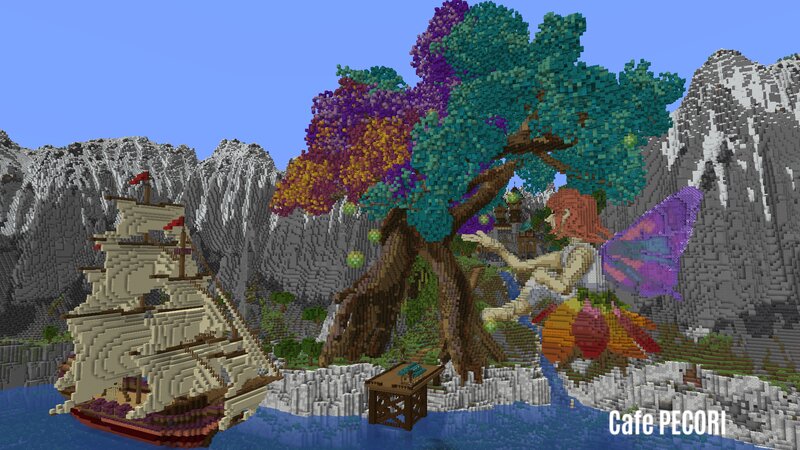 A village with fairies |NVIDIA Contest Entry Minecraft Map