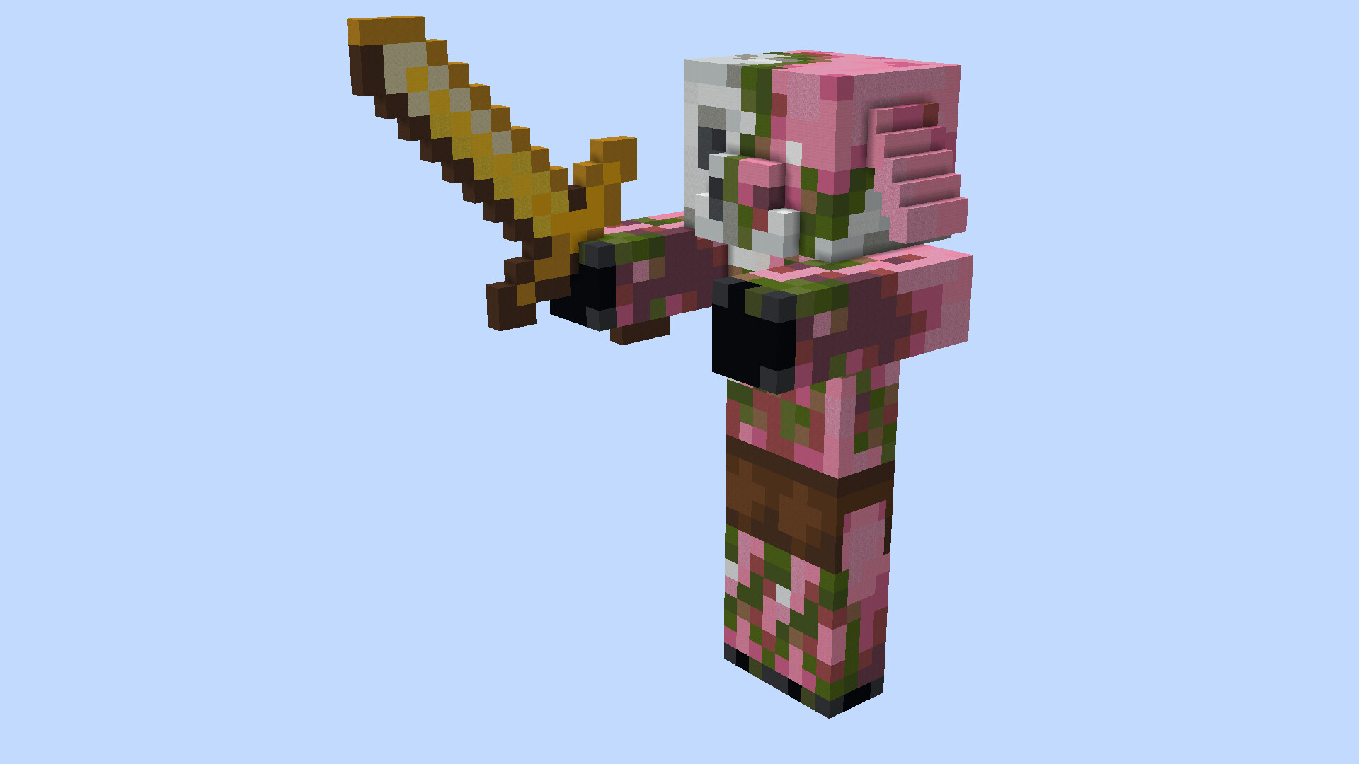 Zombified Piglin Mob Statues Minecraft Map